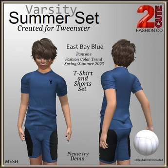 Second Life Marketplace - Varsity Summer Set [2cute] East Bay Blue